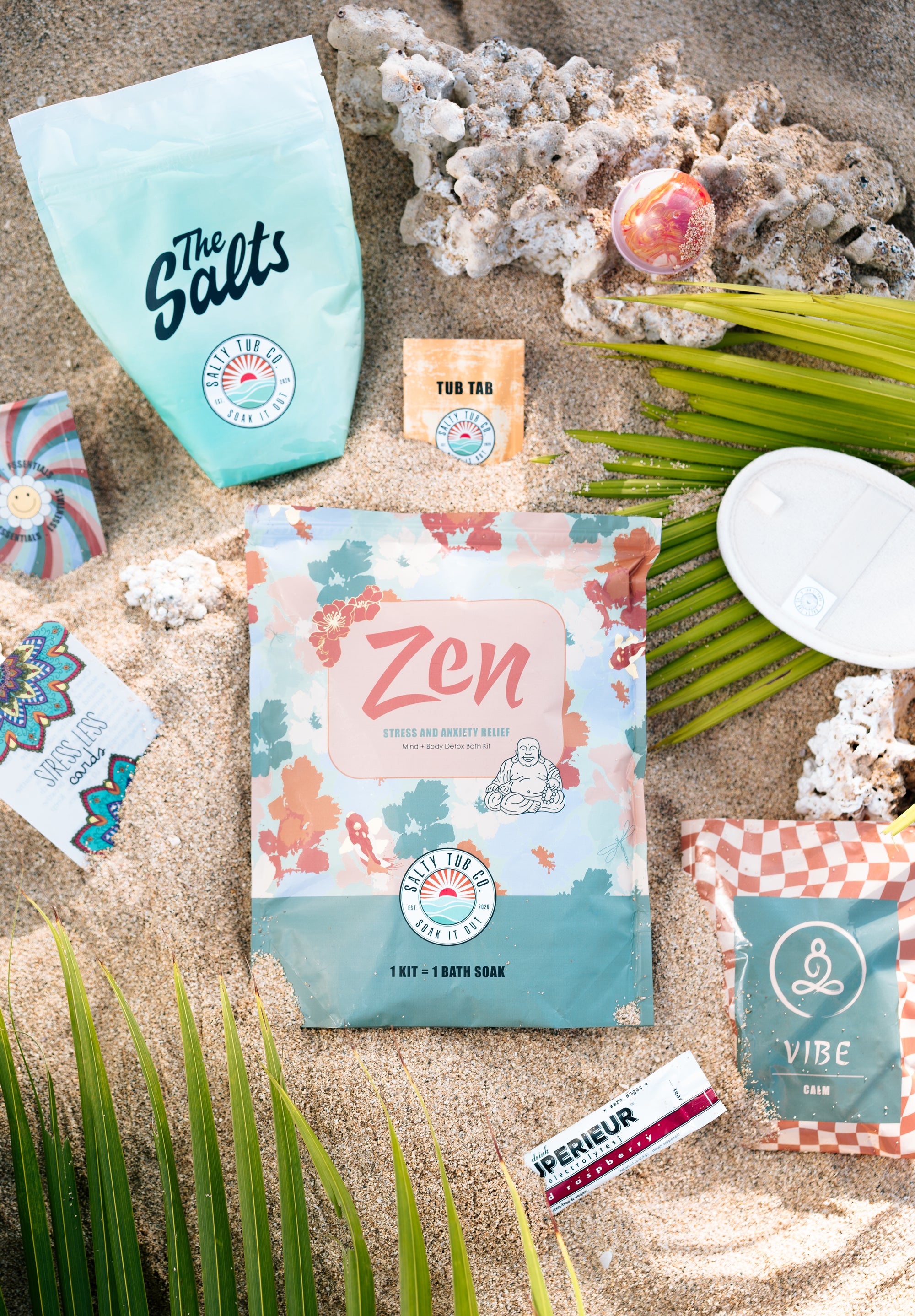 Zen Detox Bath Kit for Stress & Anxiety Relief | Salty Tub Co. - SaltyTubCo